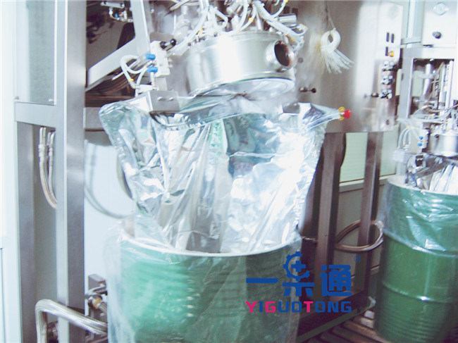 5l Egg Liquid Aseptic Bag Filler Machine , Mayonnaise Bag In Drum ...